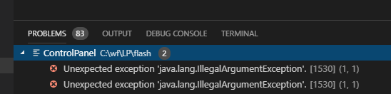 Unexpected exception 'java.lang.IllegalArgumentException' · Issue #287 · BowlerHatLLC/vscode ...