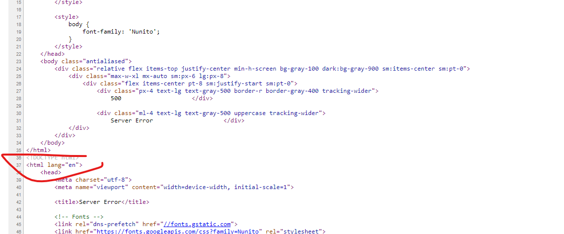 Duplicate Server Error View · Issue #34305 · laravel/framework · GitHub