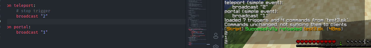 If "on teleport" is used, "on portal" stops working · Issue #4705 · SkriptLang/Skript · GitHub
