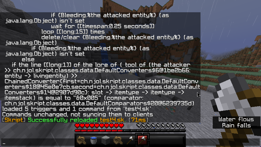 Remove Item/Set Item Crash · Issue #4987 · SkriptLang/Skript · GitHub