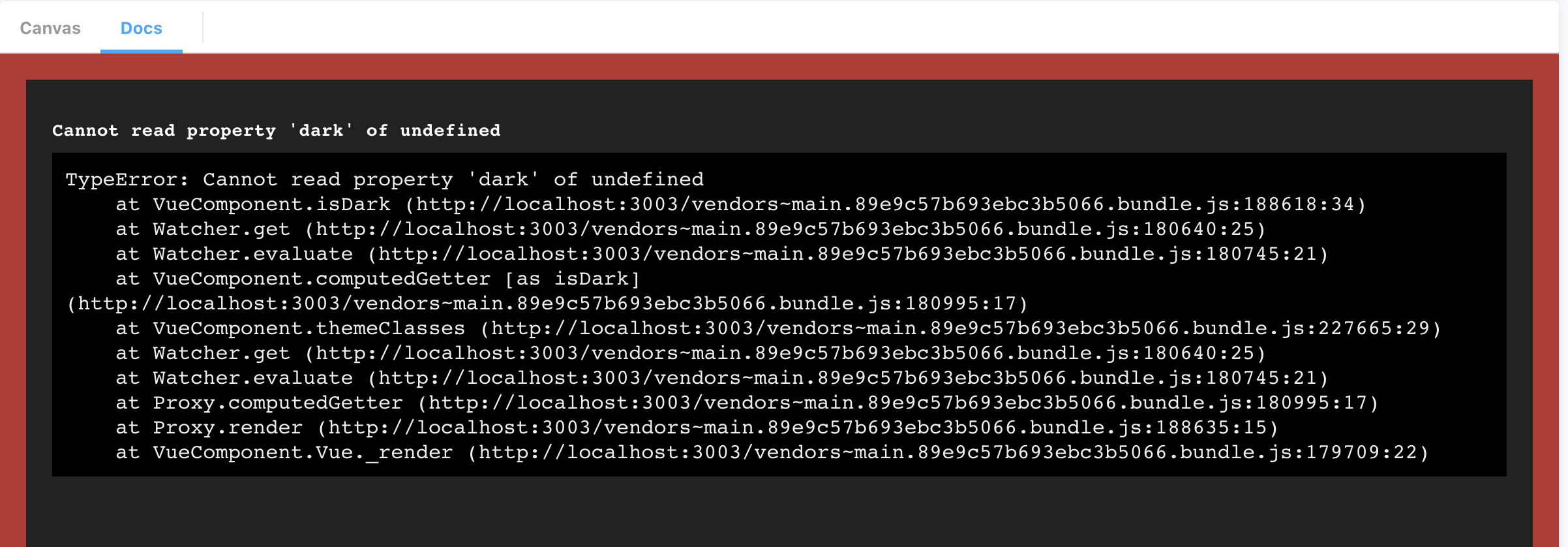 Cannot Read Property Dark Of Undefined · Issue 115 · Nuxt Modules Storybook · Github