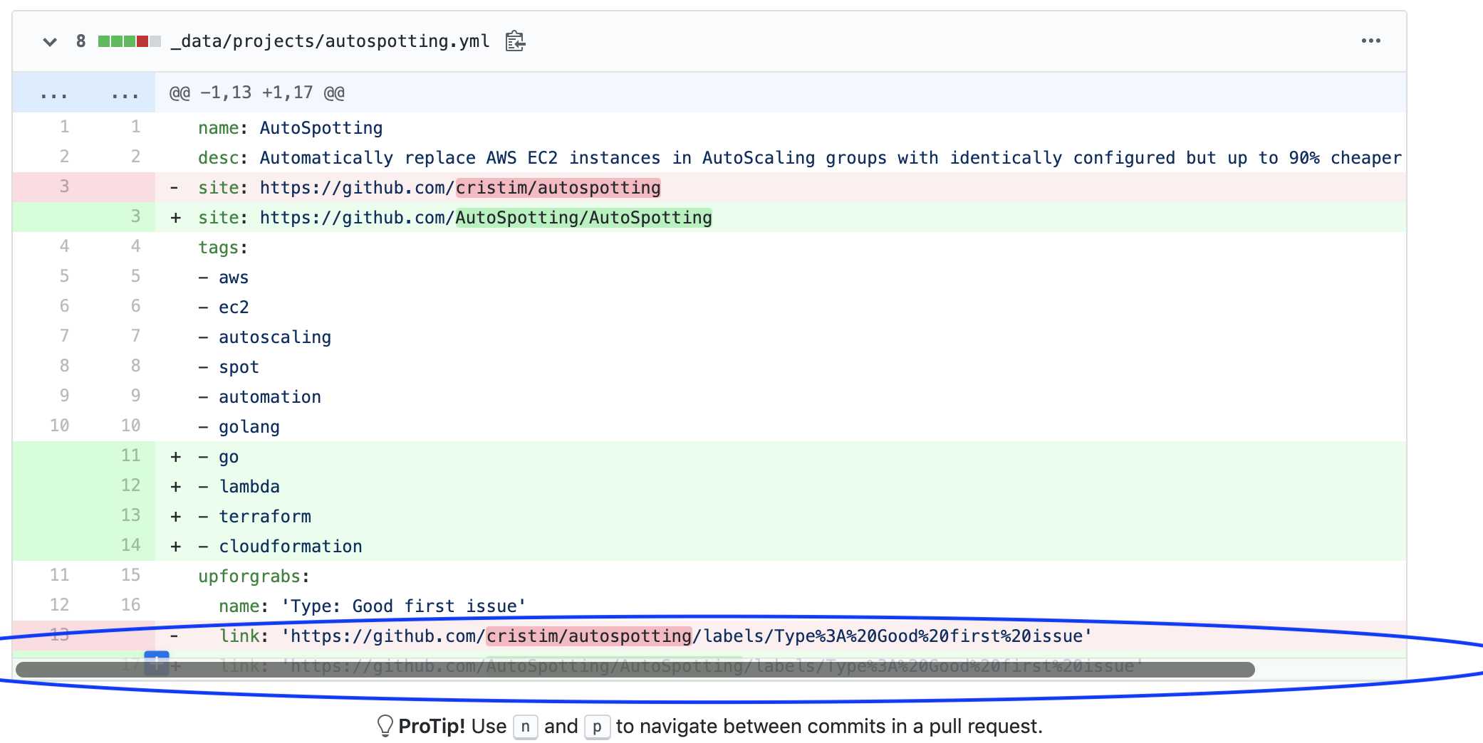 Issue in accessing last line of Files changed in PR · Issue #1602 · isaacs/github · GitHub