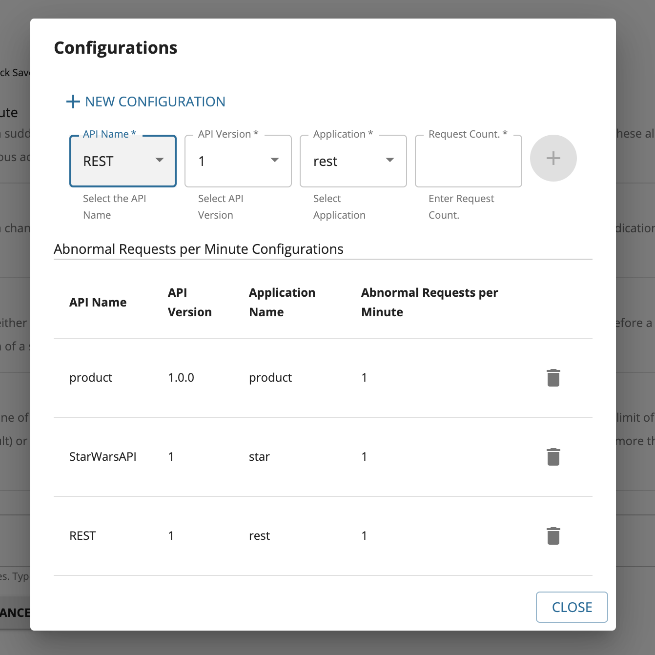 When configuring alerts, changing the API doesn't reset the version and ...