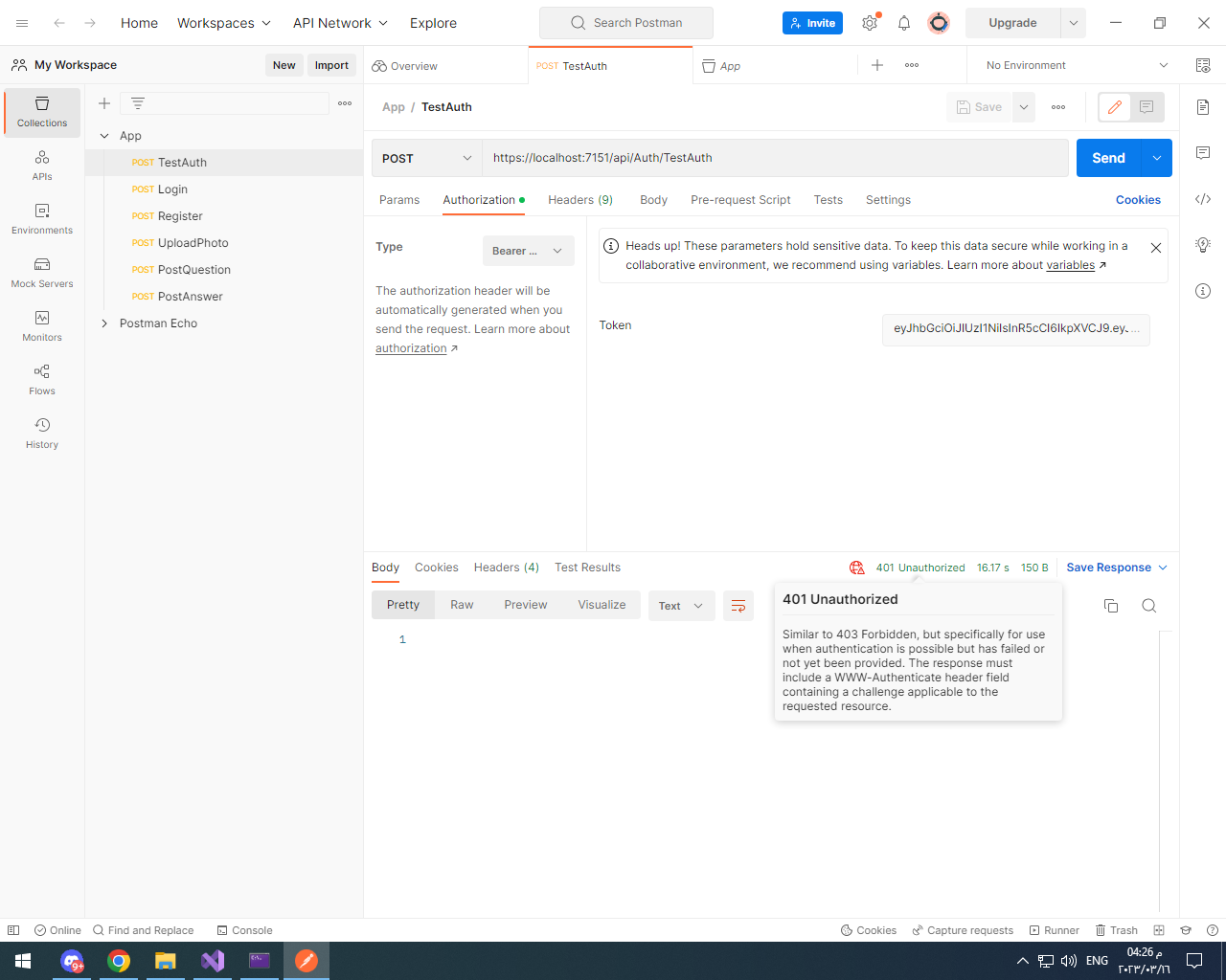 .net 7 JwtBearerDefaults.AuthenticationScheme not work with Entity framework core Identity ...
