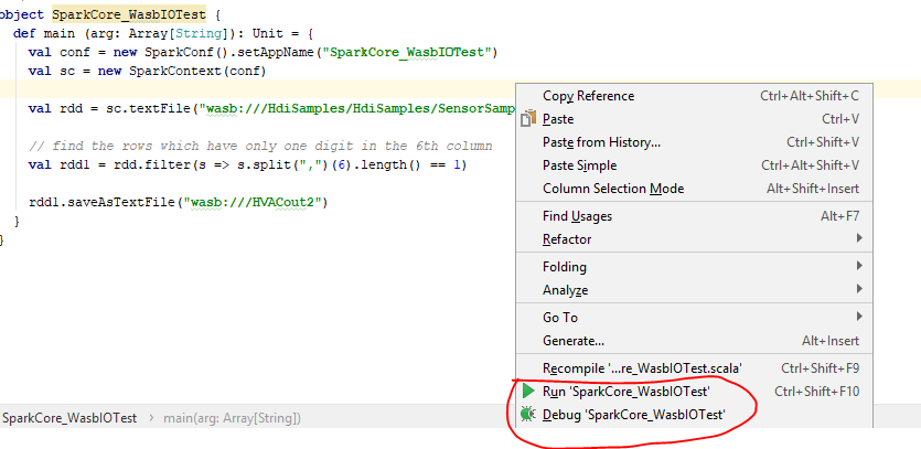[IntelliJ] The context menu only work on classname or beyond script ...