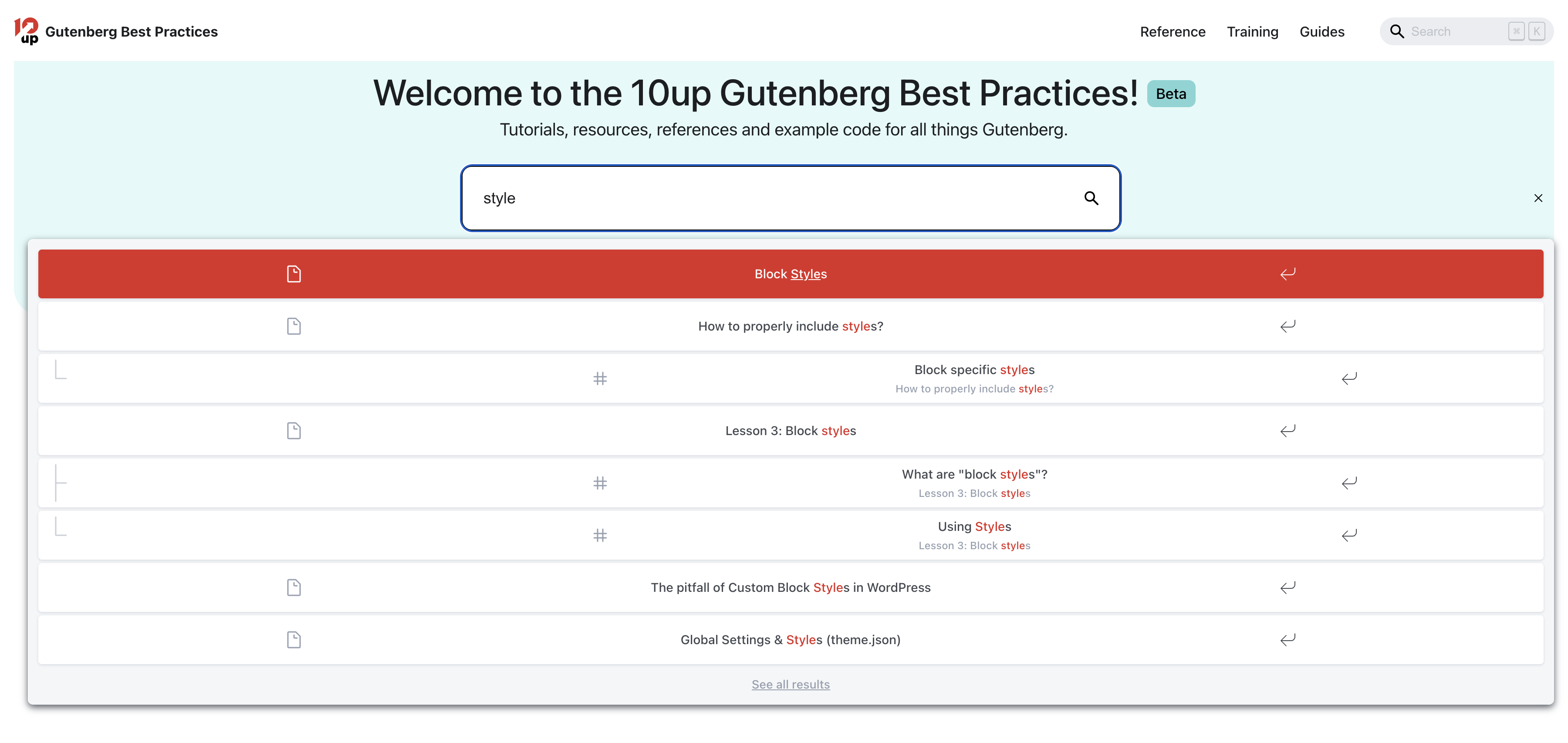 Homepage search has incorrect width · Issue #142 · 10up/gutenberg-best-practices · GitHub
