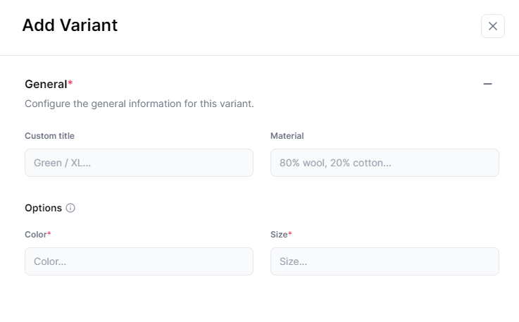 Admin UI - Corrupted Options in Edit Options and Edit Variants and Add Variants for existing ...