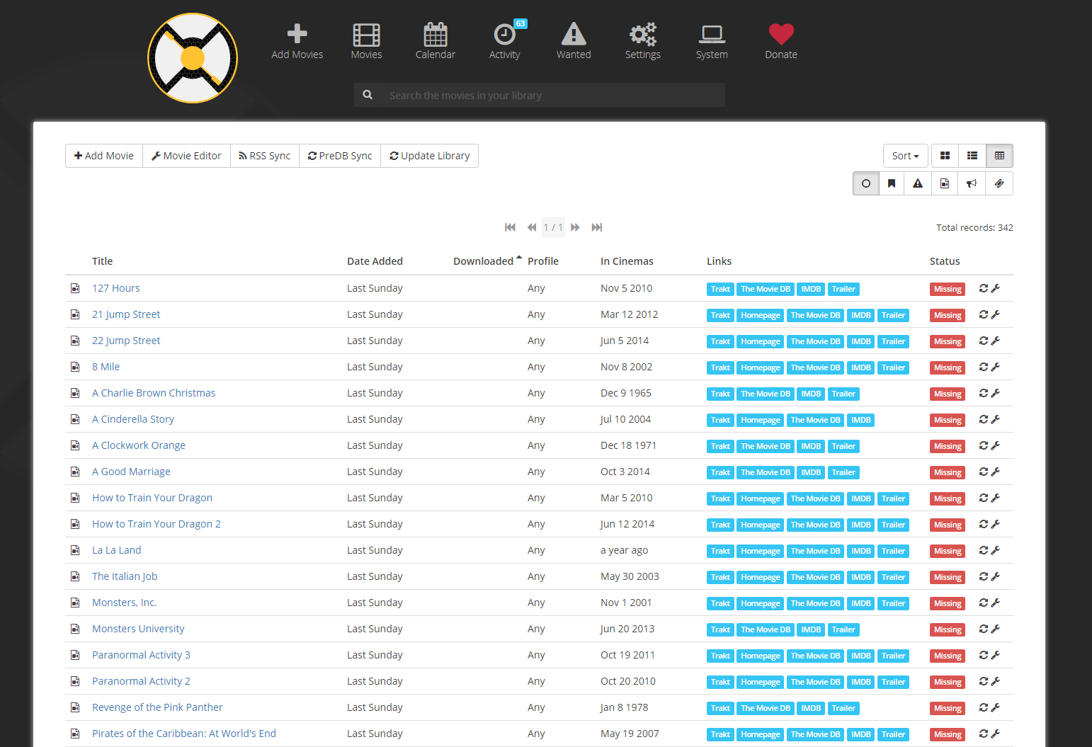 Sort by Downloaded (Quality) Shows All Movies Missing · Issue #2195 · Radarr/Radarr · GitHub