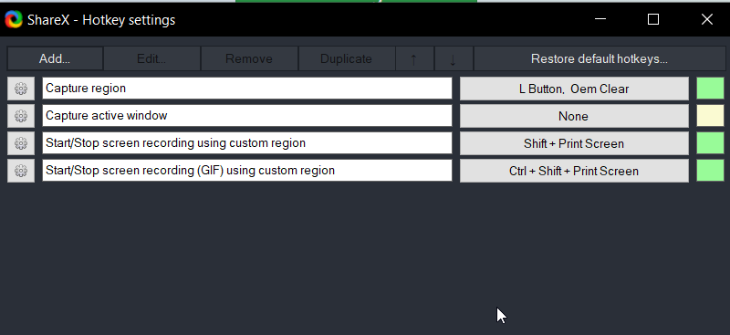 [Bug] Cannot disable arrow keys as a keybind. · Issue #4897 · ShareX ...
