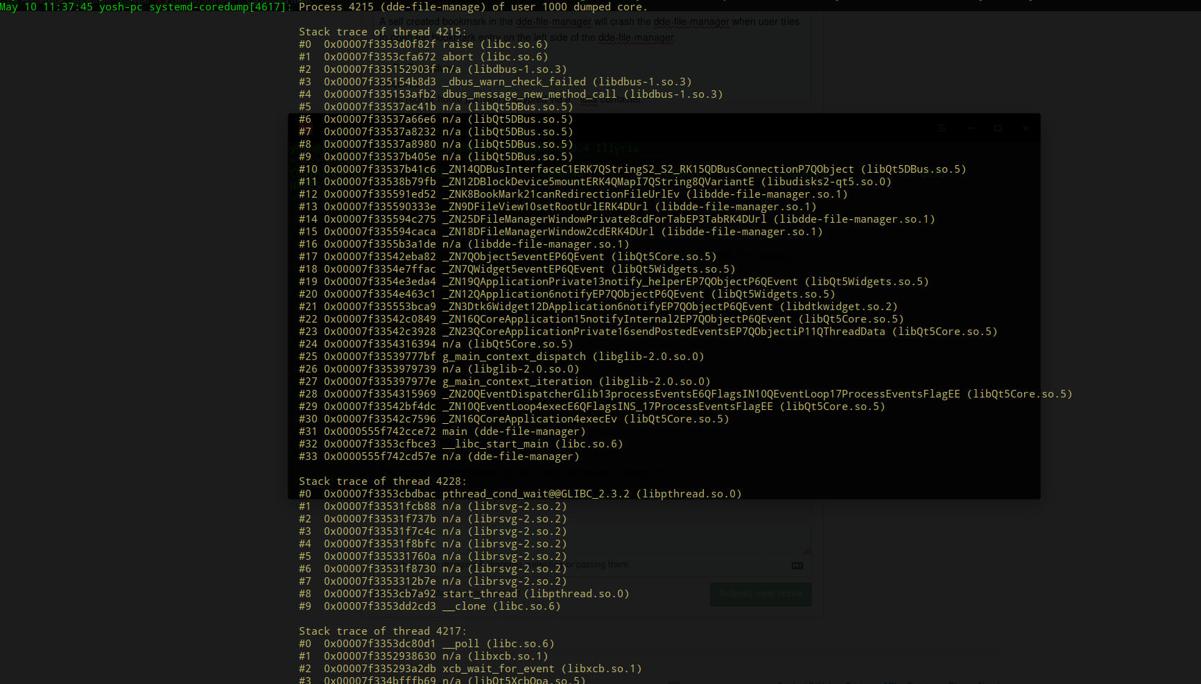 Self-generated bookmark on a LUKS container crashes dde-file-manager · Issue #2326 · linuxdeepin ...