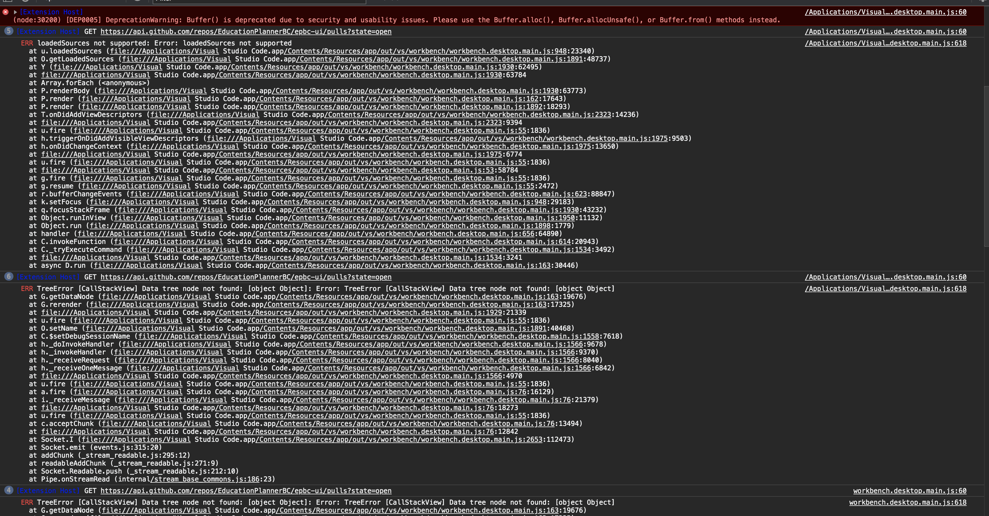 Debug Console not updating. Error thrown in Developer Tools · Issue ...