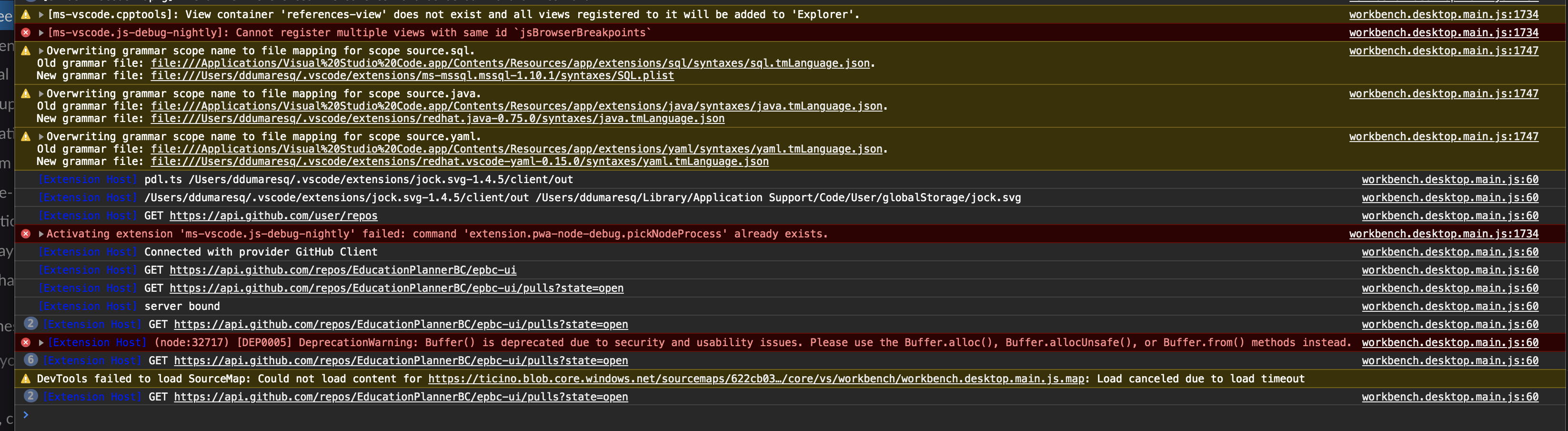 Debug Console not updating. Error thrown in Developer Tools · Issue ...