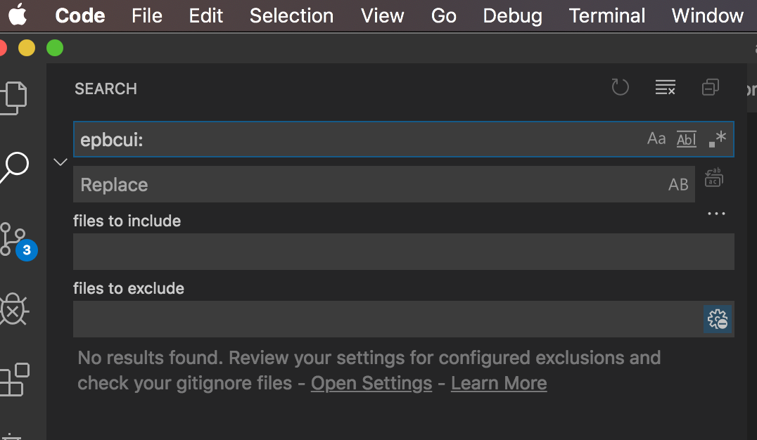 SEARCH fails if exclude icon highlighted · Issue #83333 · microsoft ...