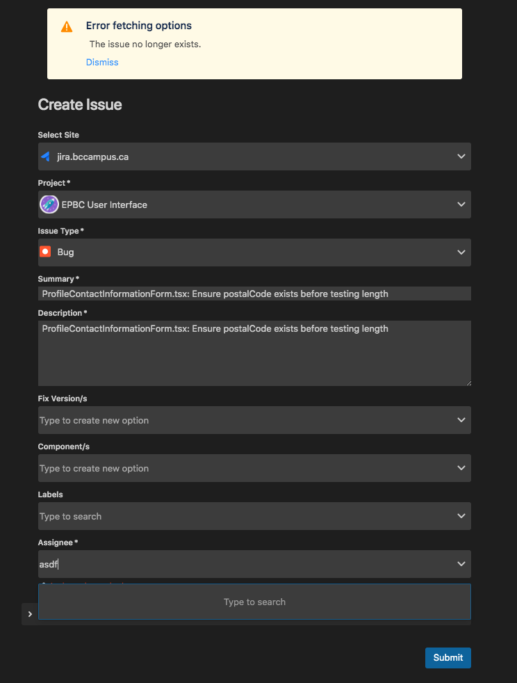 Cannot Enter Assignee When Creating Issue · Issue 88442 · Microsoftvscode · Github