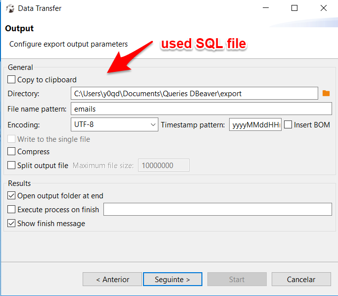 Export data and the executed SQL in the same user action. · Issue #9136 ...
