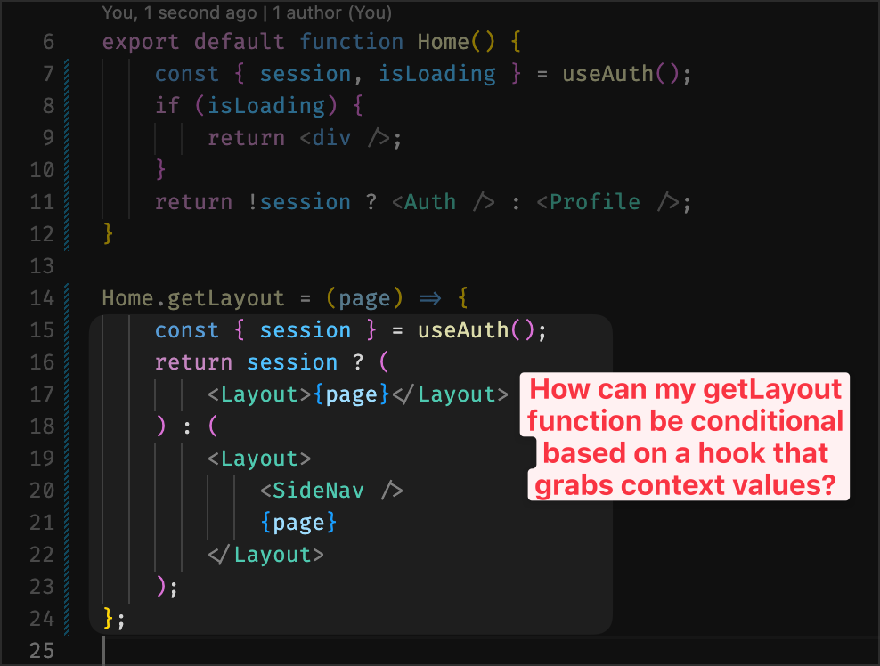 Access context values inside of getLayout · vercel next.js · Discussion #41394 · GitHub