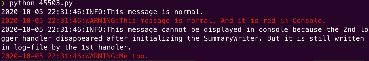 Tensorboard makes logger handlers (except the 1st one) DISAPPEAR ! · Issue #45503 · pytorch ...