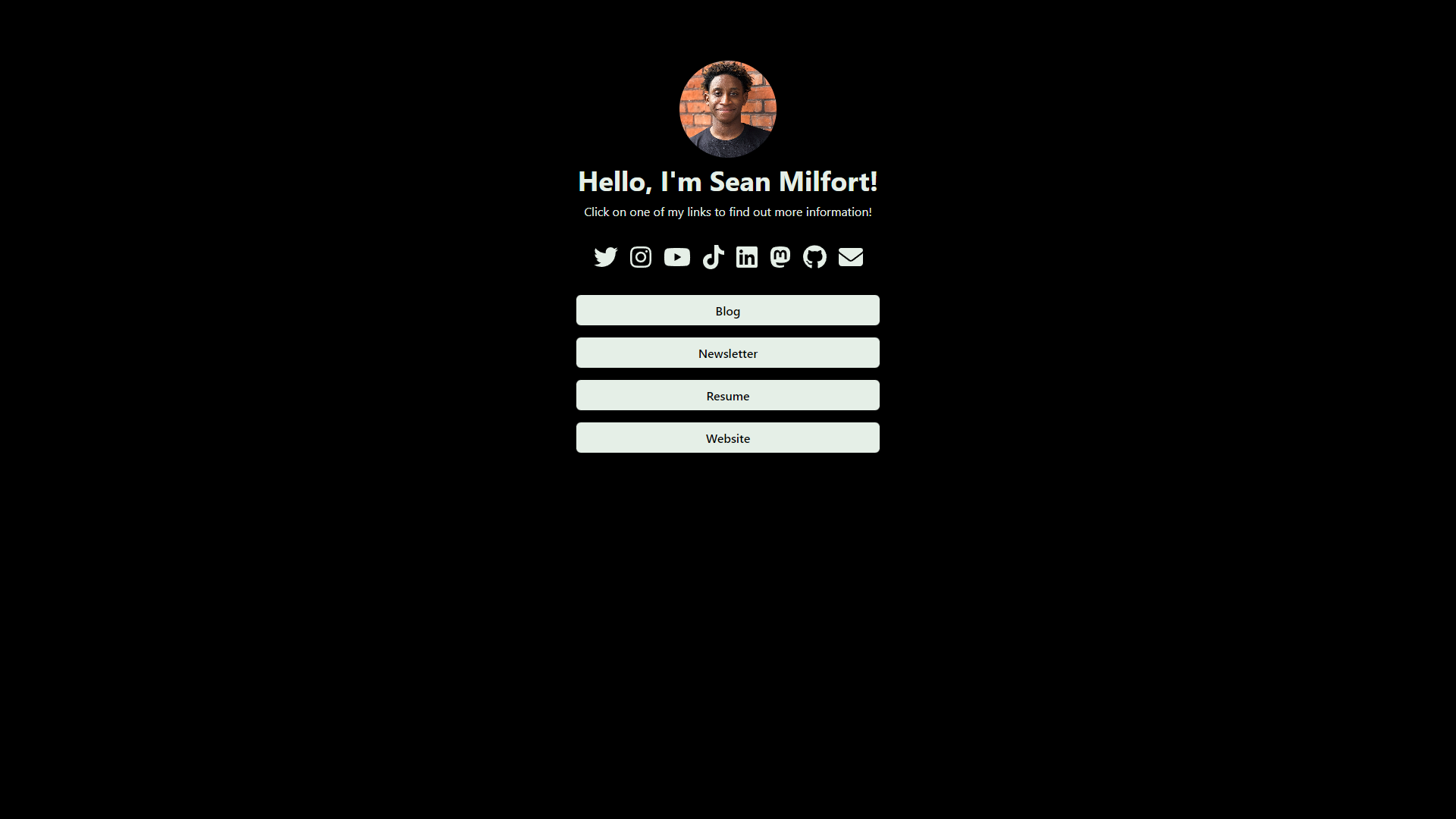 GitHub - seanmilfort/Link-Page-v2: Recreating my Link Tree Replication ...