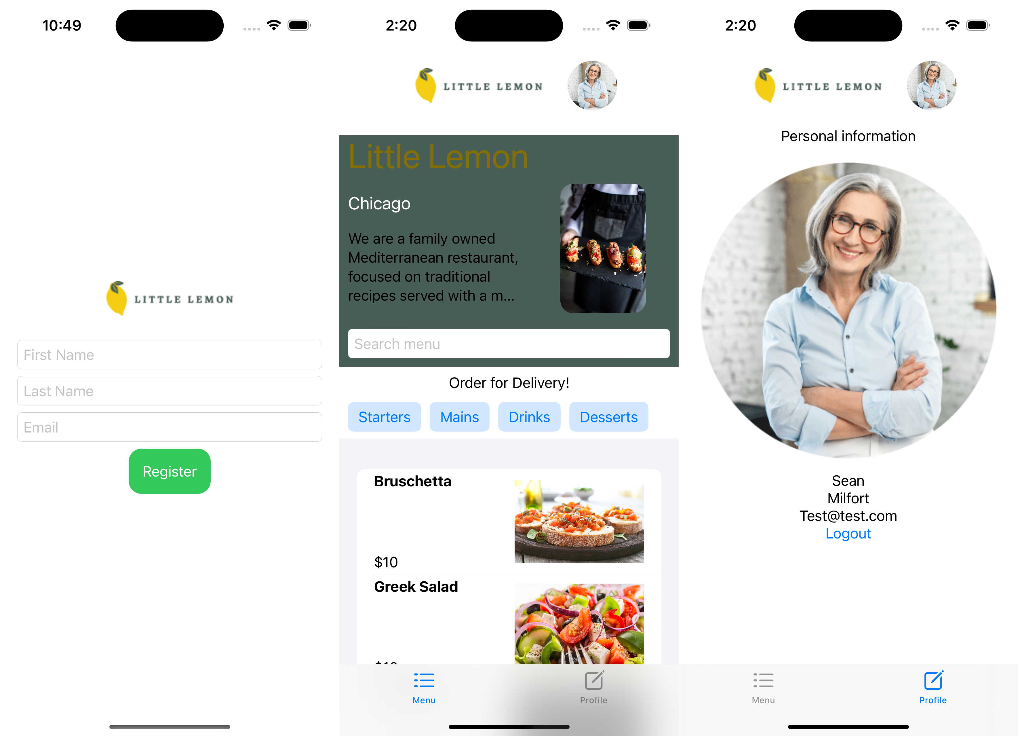 GitHub - seanmilfort/LittleLemon_FoodOrdering_Swift: iOS Application Capstone Project for Meta's ...