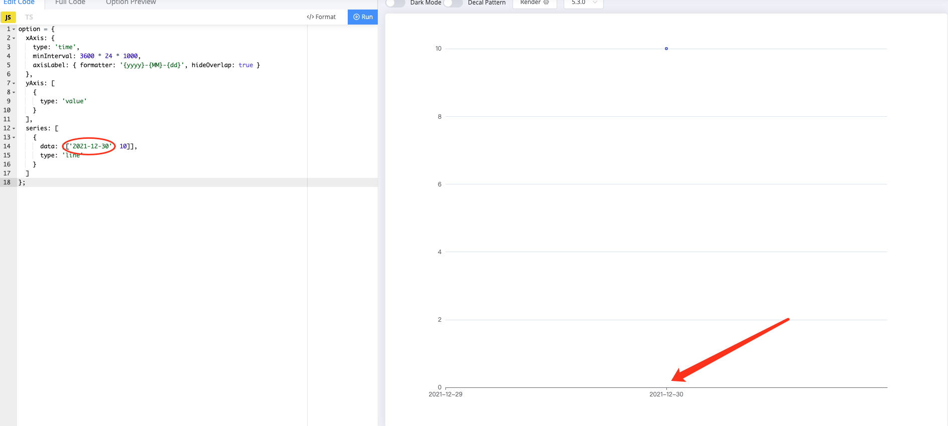 Bug Only One Point In Chart Y Axis Doesnt Show Coordinates · Issue 16494 · Apacheecharts
