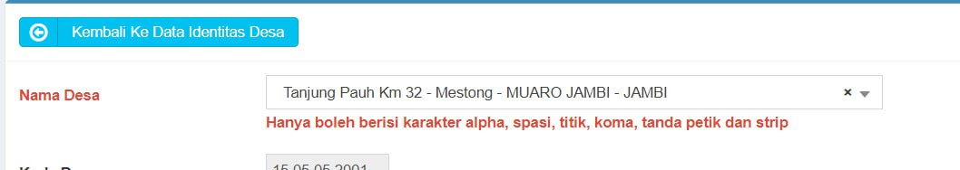 Validasi Desa gagal saat nama desa memiliki Angka · Issue #6488 · OpenSID/OpenSID · GitHub
