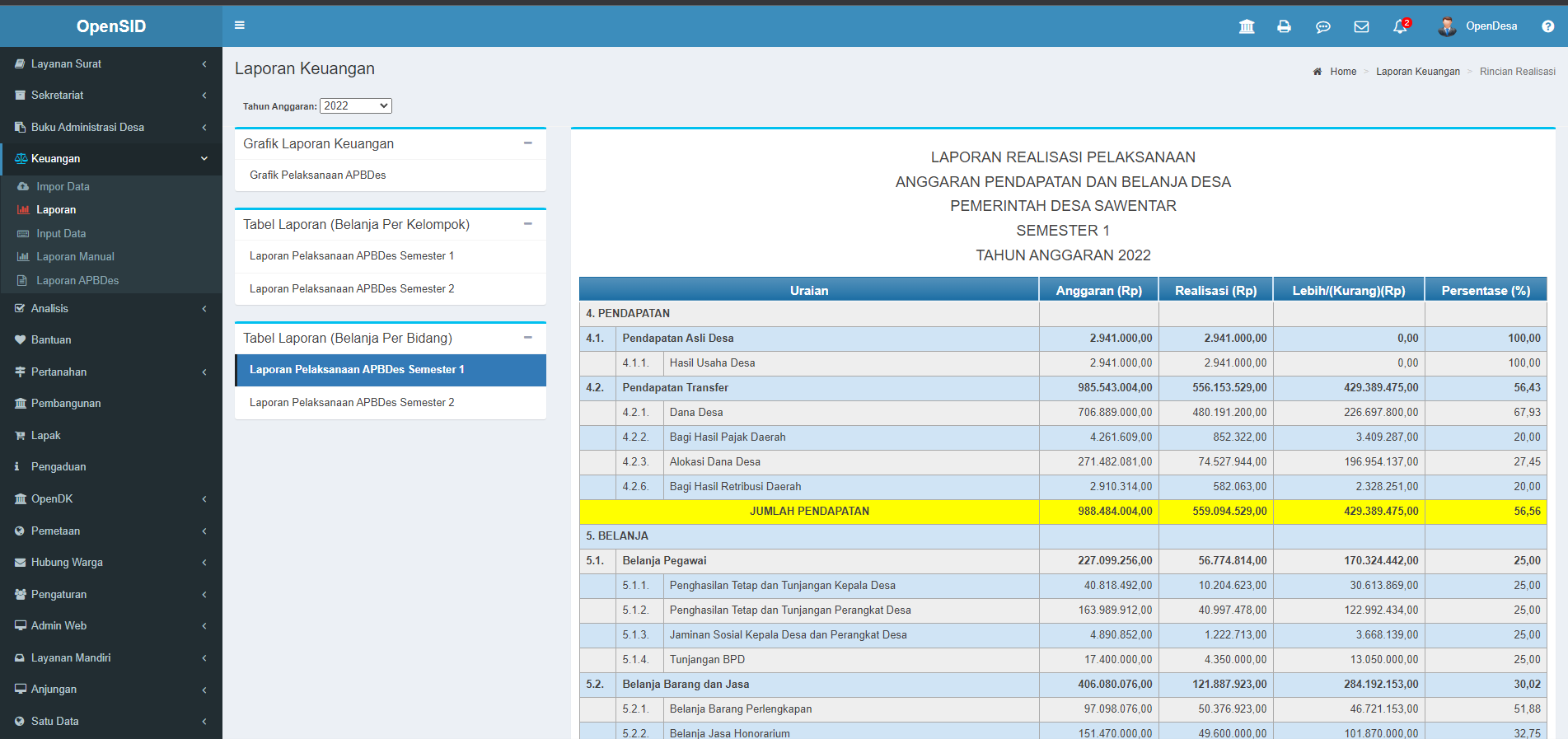 Modul Keuangan - Laporan Bidang Semester 1 tidak sesuai · Issue #6510 ...