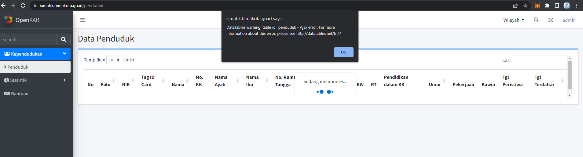 error 401 - message : "Unauthenticated." · Issue #111 · OpenSID/OpenKab · GitHub