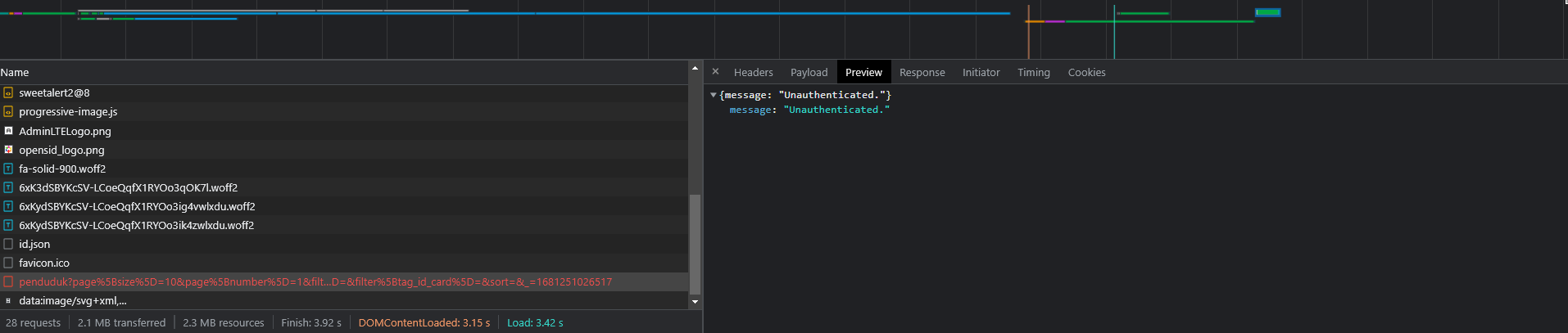 error 401 - message : "Unauthenticated." · Issue #111 · OpenSID/OpenKab · GitHub