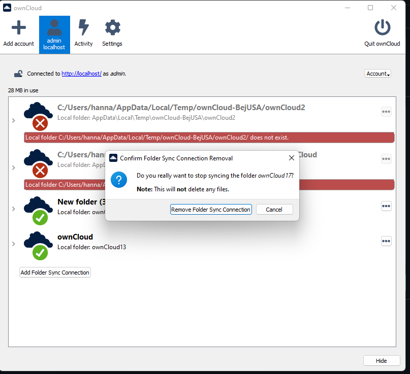 Bug: Remove sync root folder on disabled folder removes wrong folder · Issue #9129 · owncloud ...