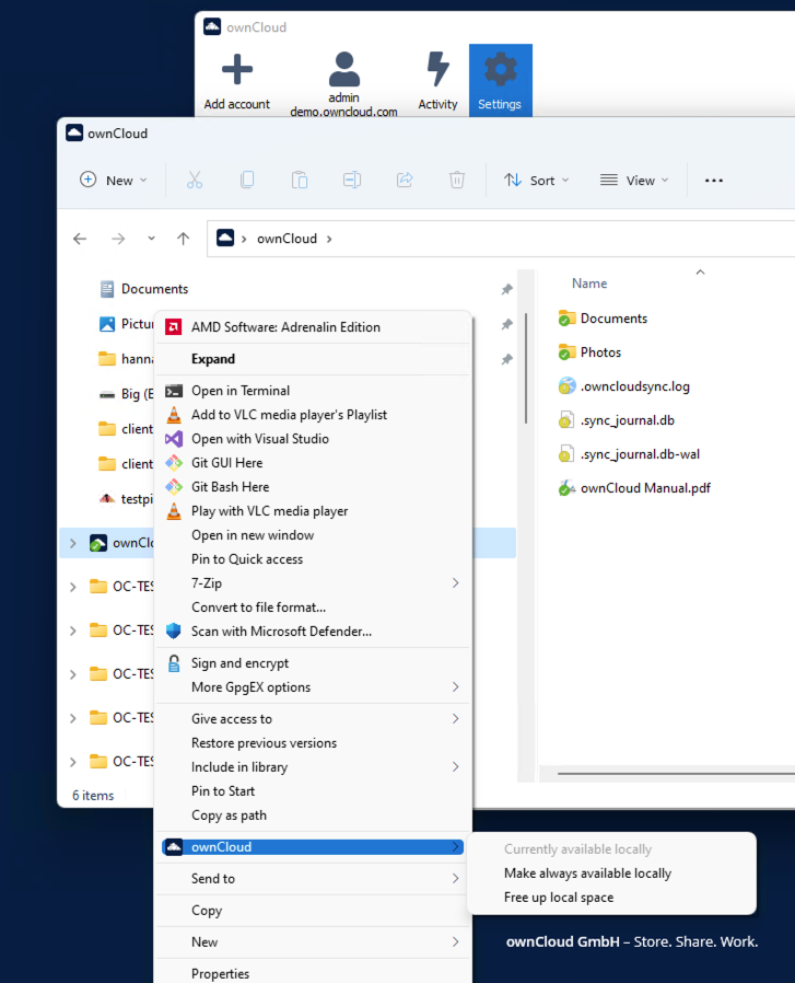 [Mac] Display context menu for sync roots · Issue #10056 · owncloud/client · GitHub