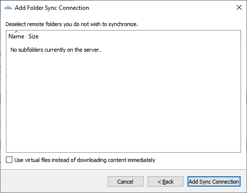 [Windows] Virtual files are not enabled by default in add folder connection · Issue #8083 ...