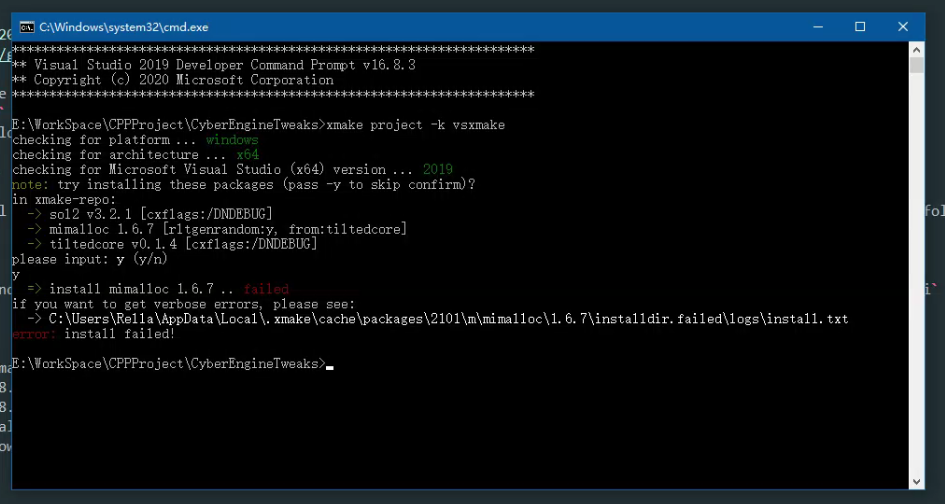 mimalloc 编译问题 · Issue #241 · xmake-io/xmake-repo · GitHub