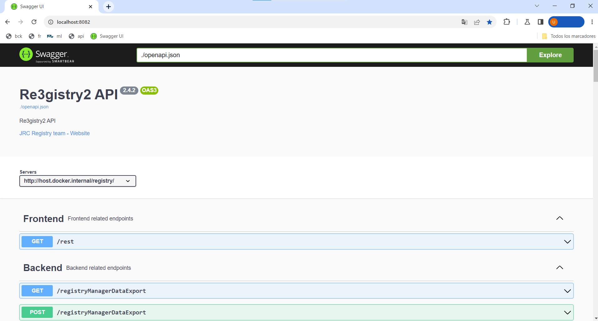 Adapt the API and its documentation to the Open API specifications · Issue #140 · ec-jrc ...