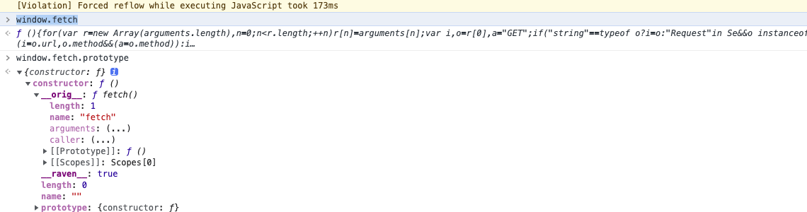 Can not redefine window.fetch while was rewrite by sentry-javascript, how to refine original ...