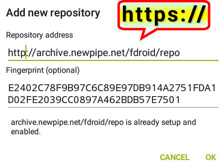 Repo link not https (NewPipe blog) · Issue #172 · TeamNewPipe/website · GitHub