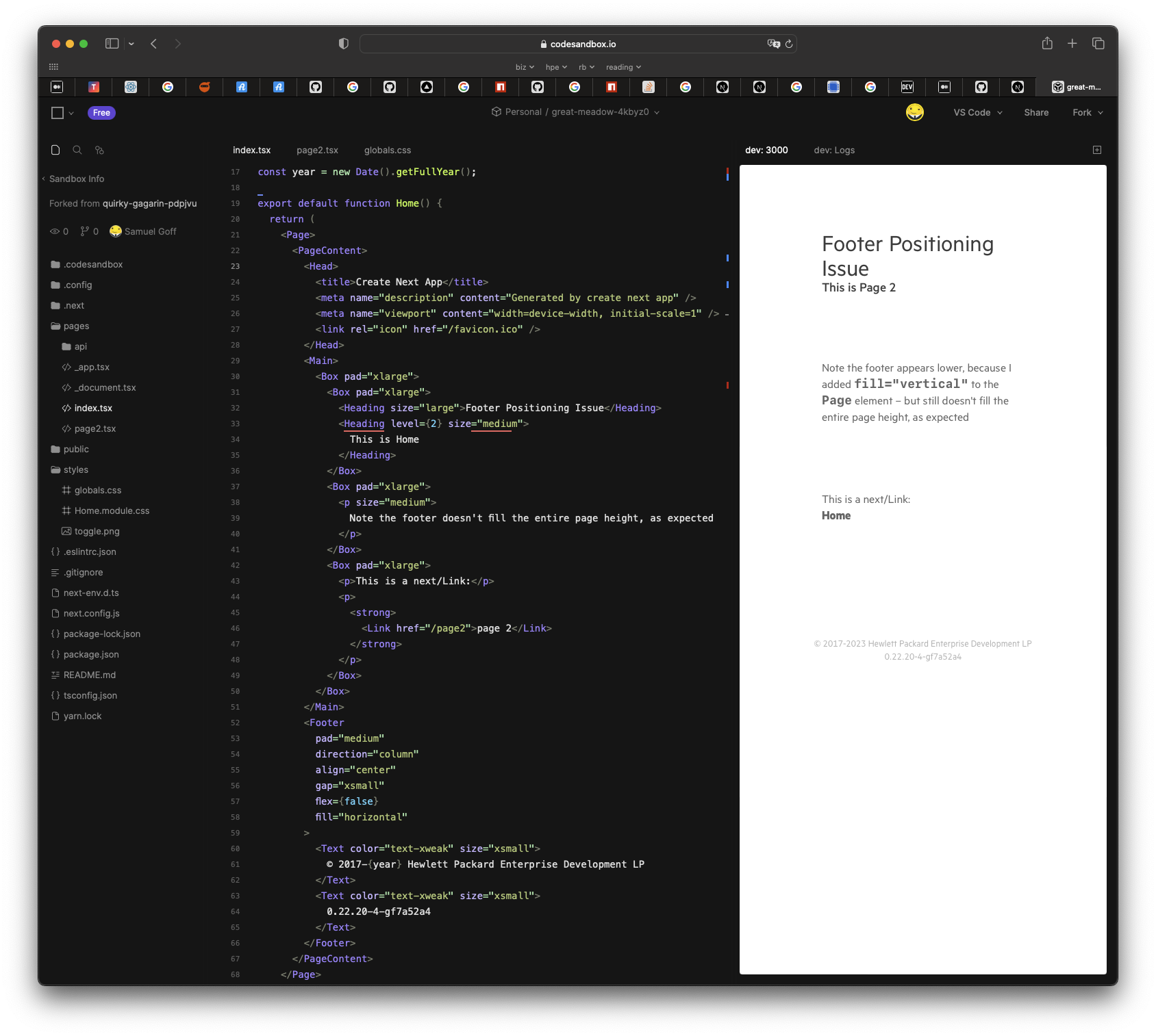 Grommet Page And Pagecontent Does Not Fill Vertical Height So Footer Is Positioned Along Bottom