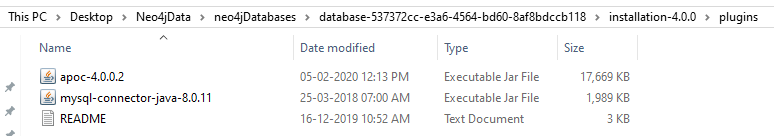 Failed to invoke procedure `apoc.load.driver`: Caused by: java.lang.RuntimeException: Could not ...