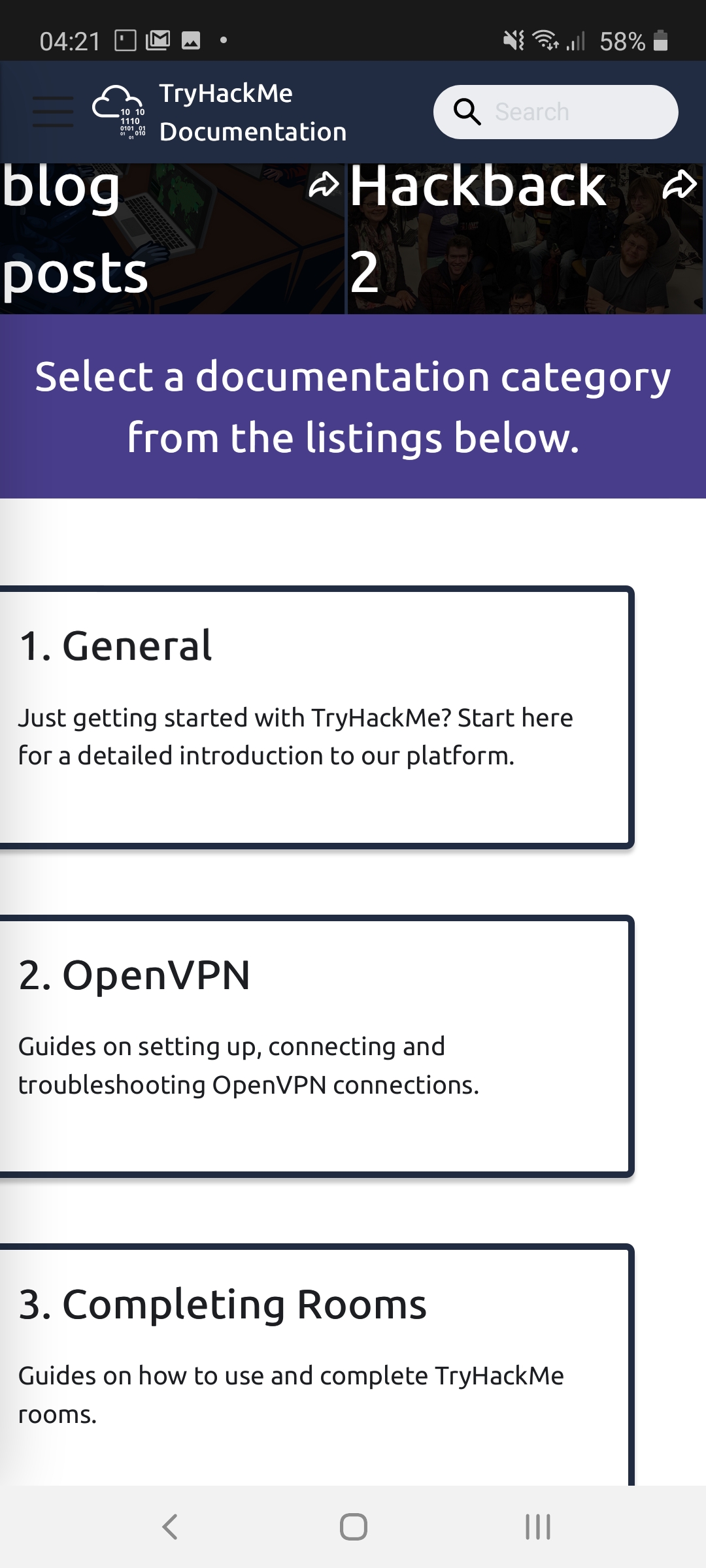 Improving mobile appearance? · Issue #54 · tryhackmeltd/docs.tryhackme.com · GitHub