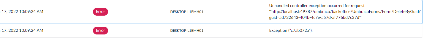 Issue with deleting form with many entries · Issue #700 · umbraco/Umbraco.Forms.Issues · GitHub