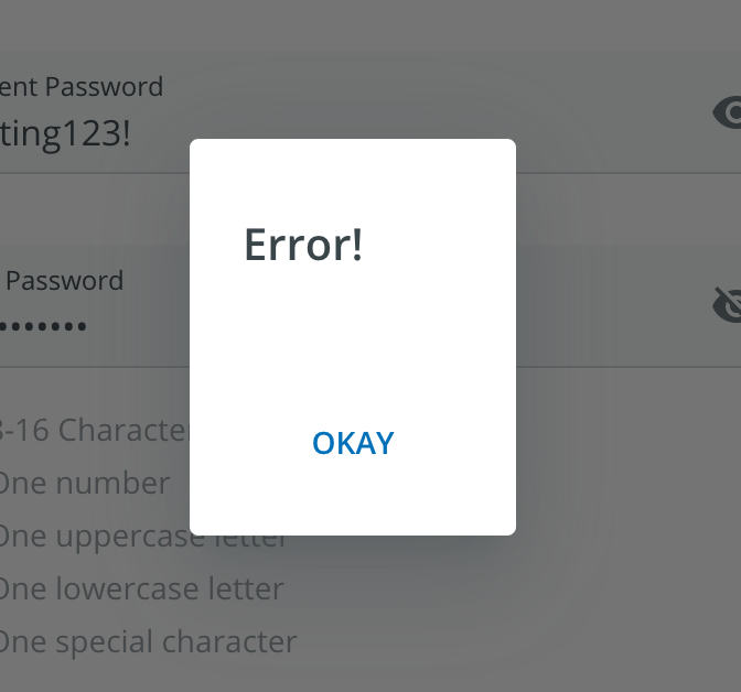 Change Password Modal Does Not Display Error Message · Issue #77 · etn ...