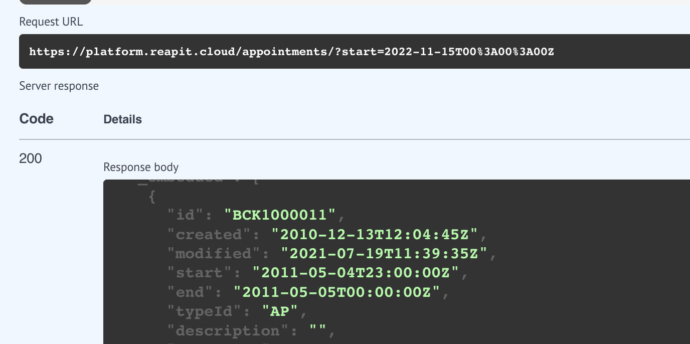 Start filter on appointments api does not work as expected · Issue #8132 · reapit/foundations ...