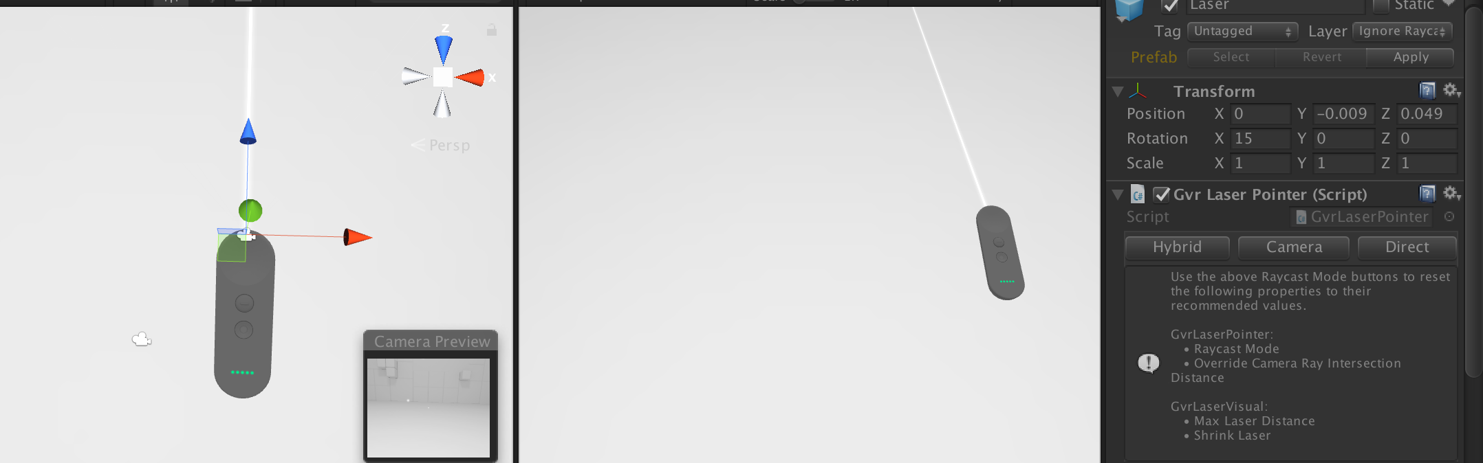 Laser out of sync with controller model · Issue #747 · googlevr/gvr-unity-sdk · GitHub