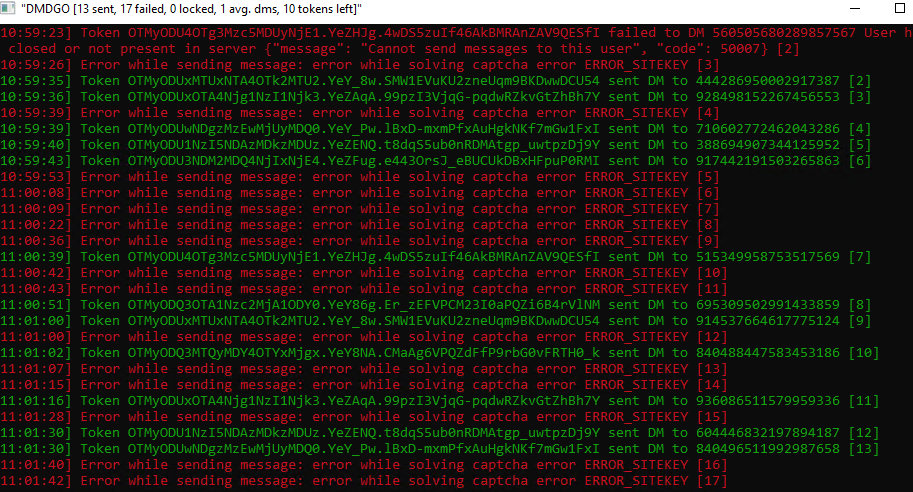 Error While Sending Message Error While Solving Captcha Error Errorsitekey · Issue 518 0927