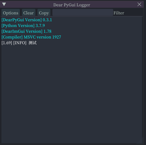 Logger filter text input not support other language · Issue #198 · hoffstadt/DearPyGui · GitHub