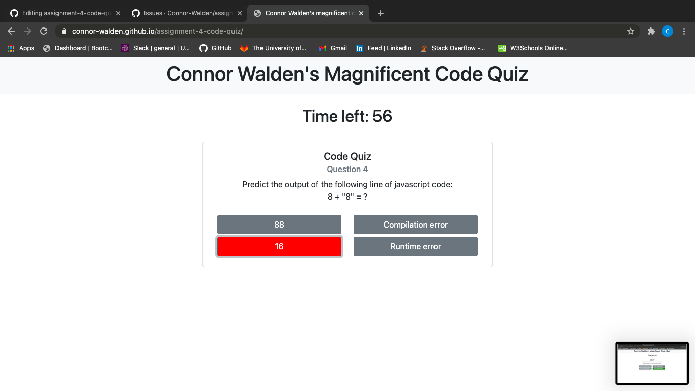 GitHub - Connor-Walden/responsive-code-quiz: Create a code quiz from ...