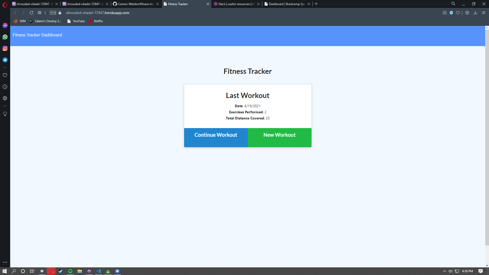 GitHub - Connor-Walden/fitness-tracker: A fitness tracker application, built using mongodb and ...