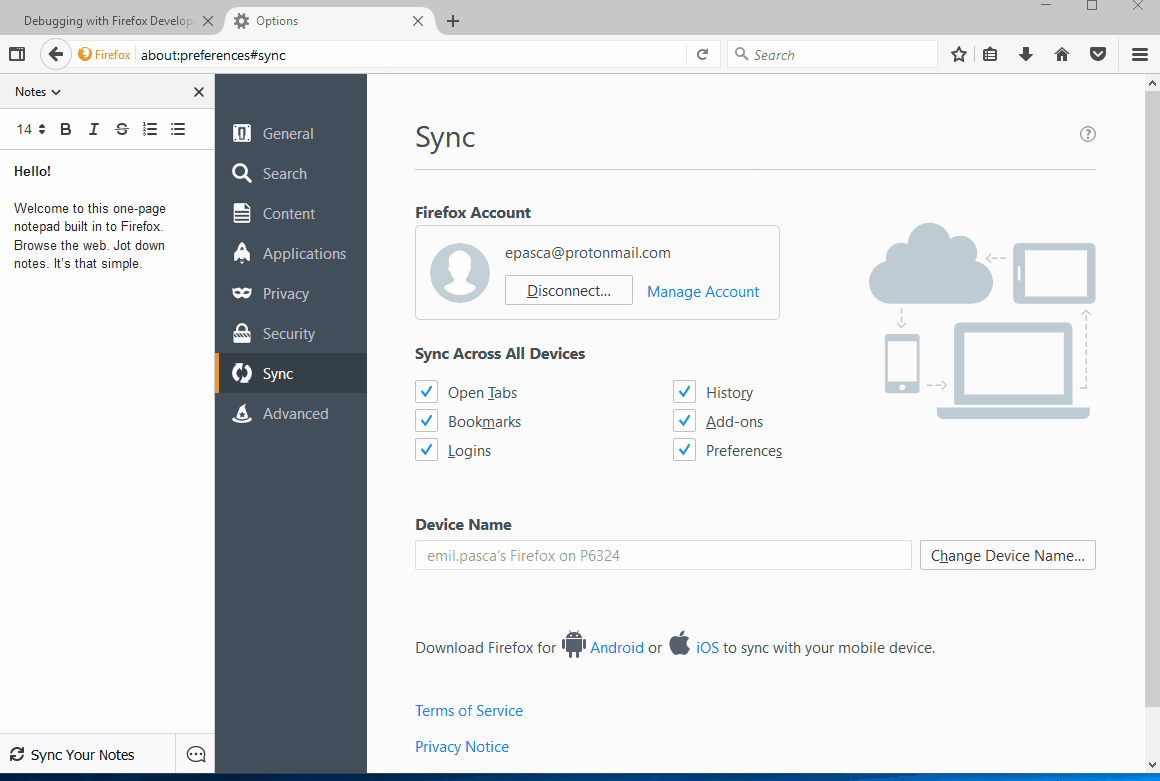 Unknown Account Message Is Displayed When Trying To Sign In To Firefox Notes · Issue 228 