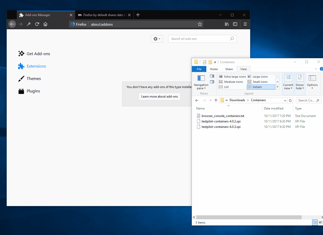 Containers extension "forgets" my customer containers configuration ...