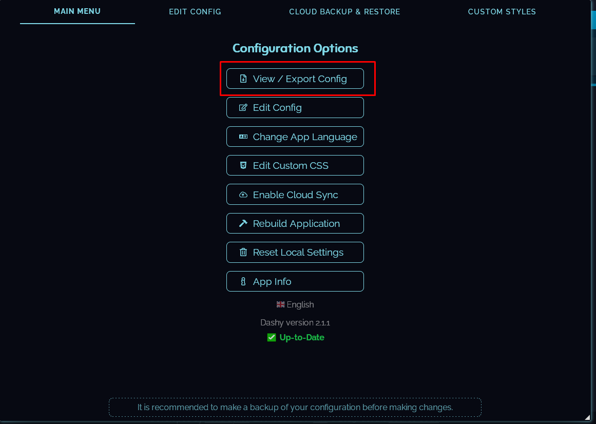 [BUG] Incorrect configuration export · Issue #1081 · Lissy93/dashy · GitHub