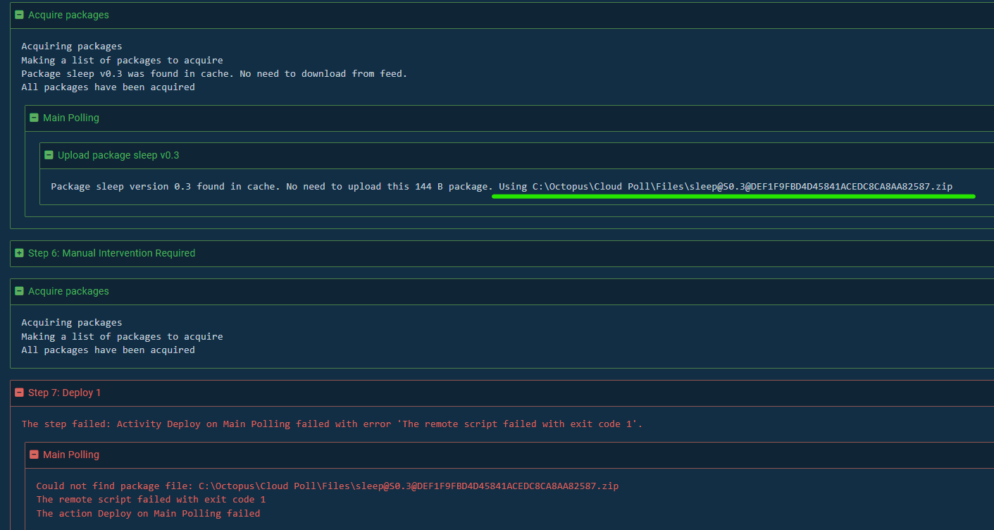 Tentacle Retention can remove packages from a target that are required by another deployment ...